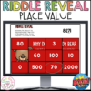 Place Value (Finding the Value of a Digit) Riddle Reveal Boom Cards ...