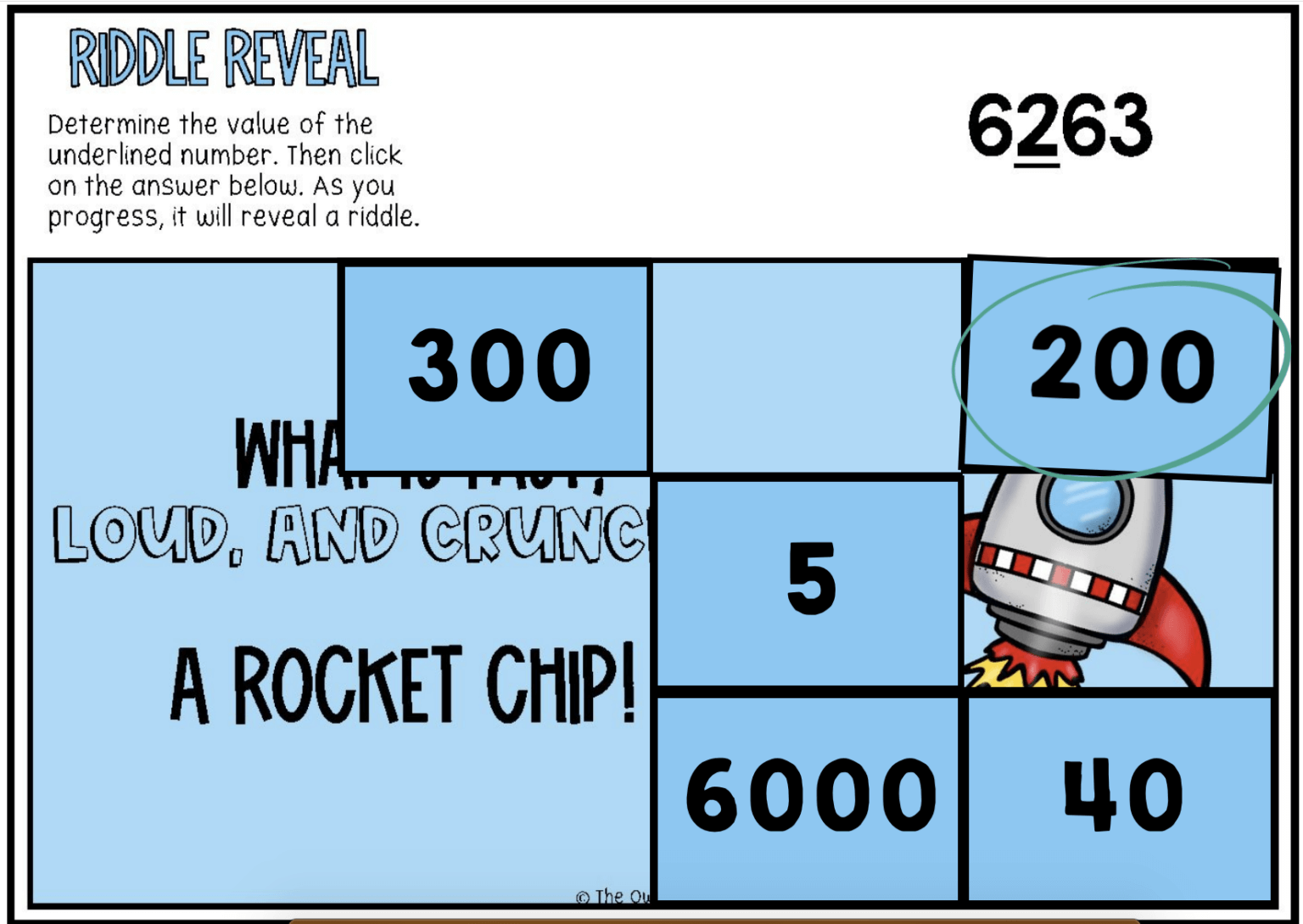 Place Value (Finding the Value of a Digit) Riddle Reveal Boom Cards ...