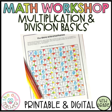 Multiplication & Division Basics Guided Math Workshop Grade 4 - The Owl ...