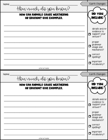 Constructive and Destructive Forces (Earth Changes) Writing Prompts ...