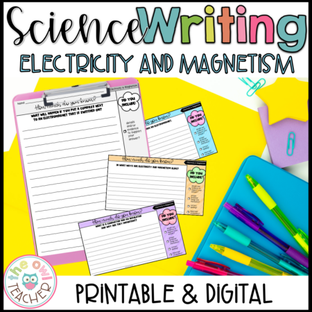 Electricity and Magnetism Science Writing Prompts | Exit Tickets - The ...