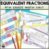 Equivalent Fractions Guided Math Workshop for 4th Grade - The Owl Teacher