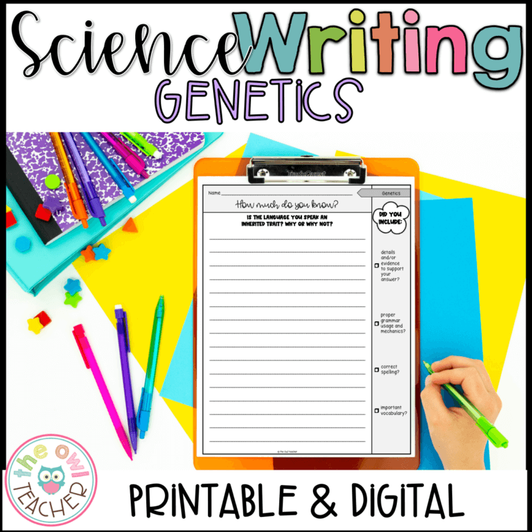 Heredity and Genetics Science Writing Prompts Exit Tickets - The Owl ...
