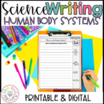 Human Body Science Writing Prompts Exit Tickets - The Owl Teacher