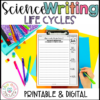 Life Cycles Science Writing Prompts Exit Tickets - The Owl Teacher