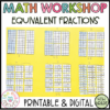 Equivalent Fractions Guided Math Workshop for 4th Grade - The Owl Teacher