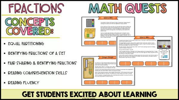3rd grade Fractions | Identifying Fractions Math Quest (3.NF.1) - The ...