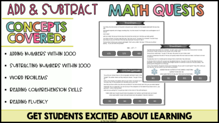 Double-Digit Addition and Subtraction within 1000 Math Quest (3.NBT.2 ...