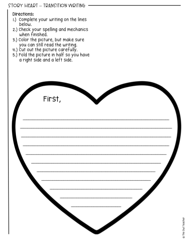 Valentine's Day Narrative Writing Activity