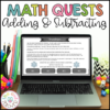 Double-Digit Addition and Subtraction within 1000 Math Quest (3.NBT.2 ...
