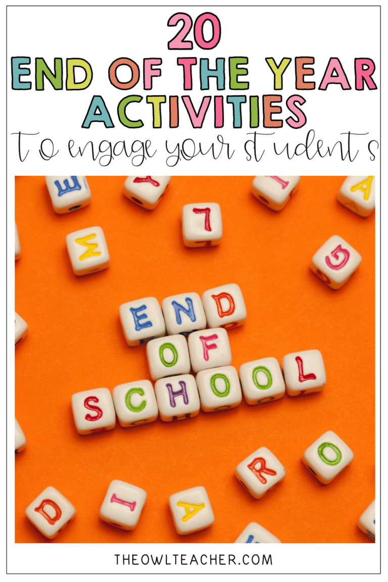 20 End of the Year Activities to Engage Your Students - The Owl Teacher