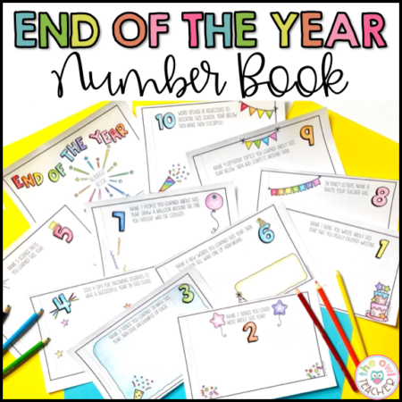 End of the Year Countdown Number Booklet