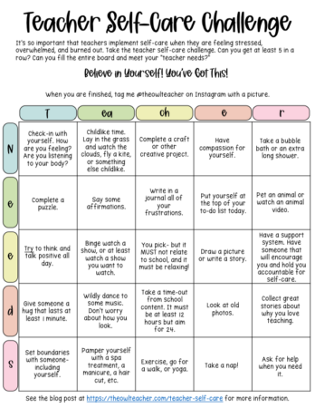 8 Must-Do Ideas for Teacher Self-Care - The Owl Teacher