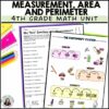 Metric & Customary Measurements, Area & Perimeter Math Workshop Unit