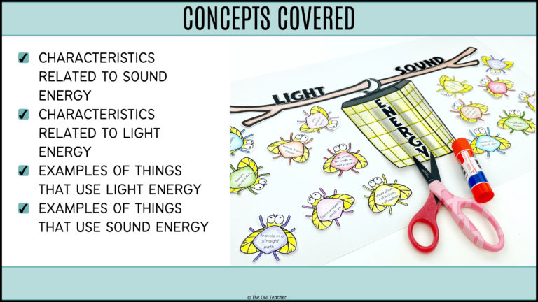 Light and Sound Energy Sort Craftivity
