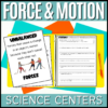 Force and Motion Centers | Lab Stations | Worksheets