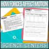 How Forces Affect Motion Centers | Lab Stations | Worksheets - The Owl ...