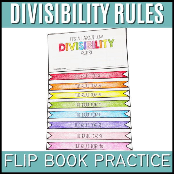 Divisibility Rules Practice Flip Book