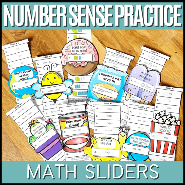 Place Value Rounding Math Sliders