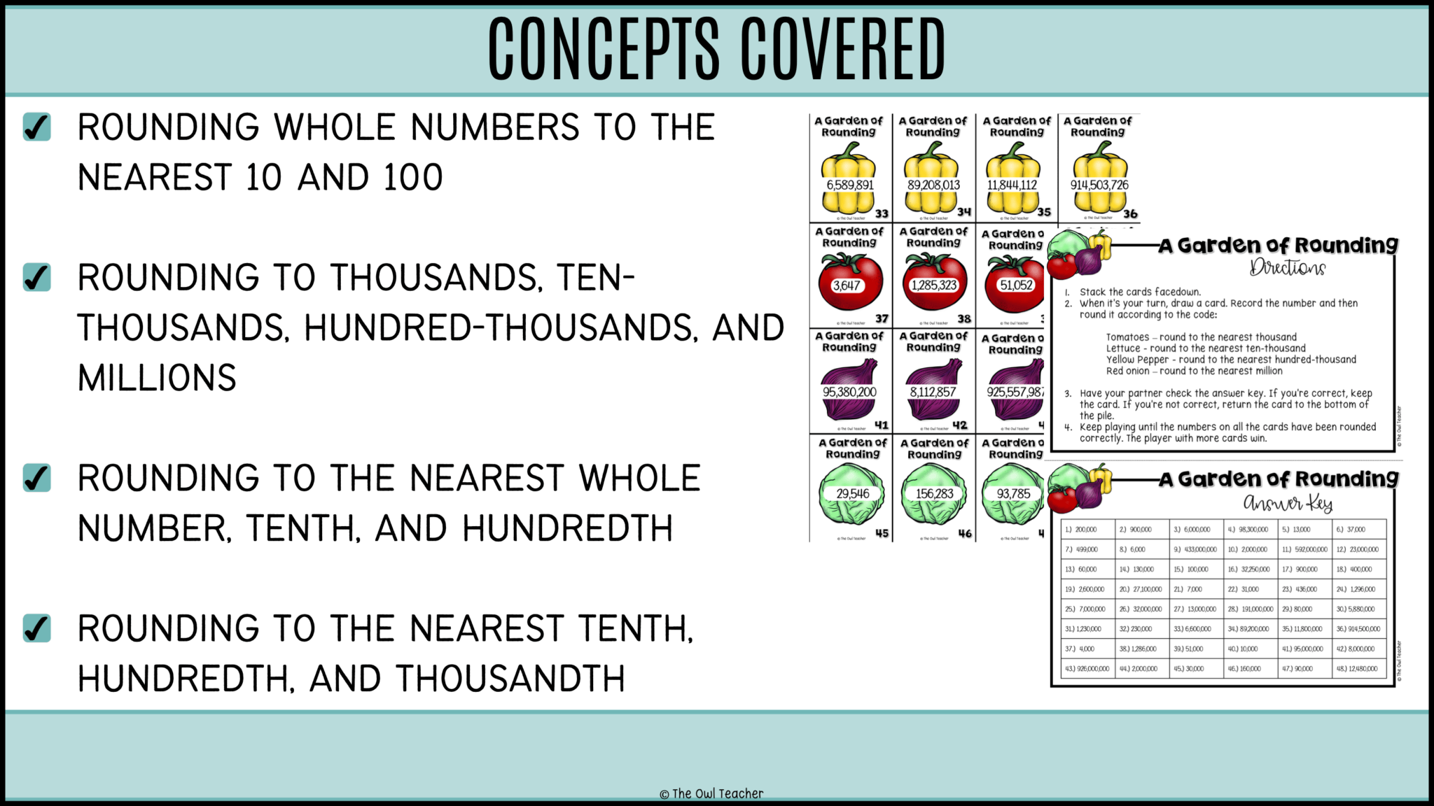 Rounding Up to Millions Place and Rounding to Decimals Math Game