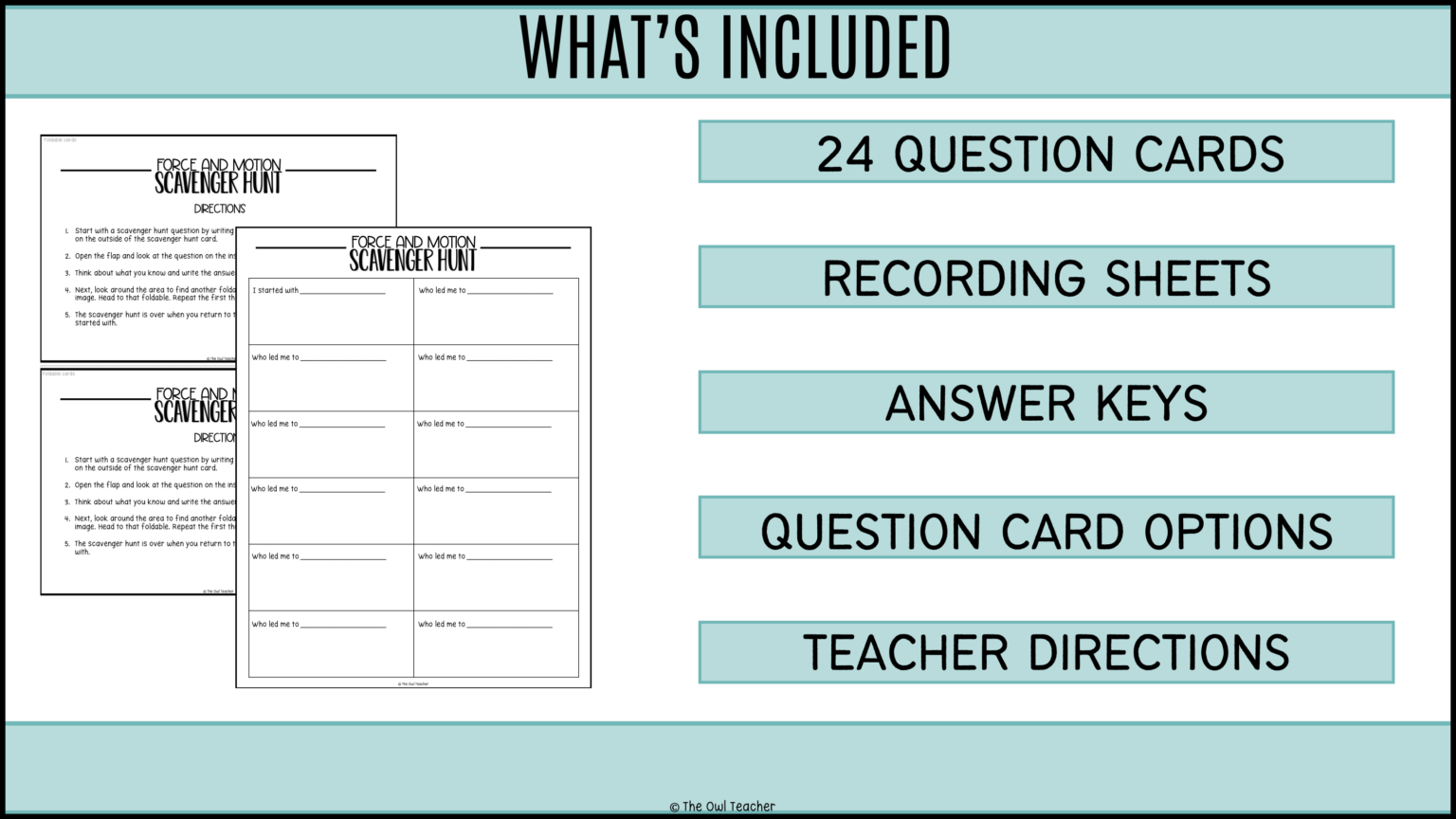 Force and Motion Scavenger Hunt Activity