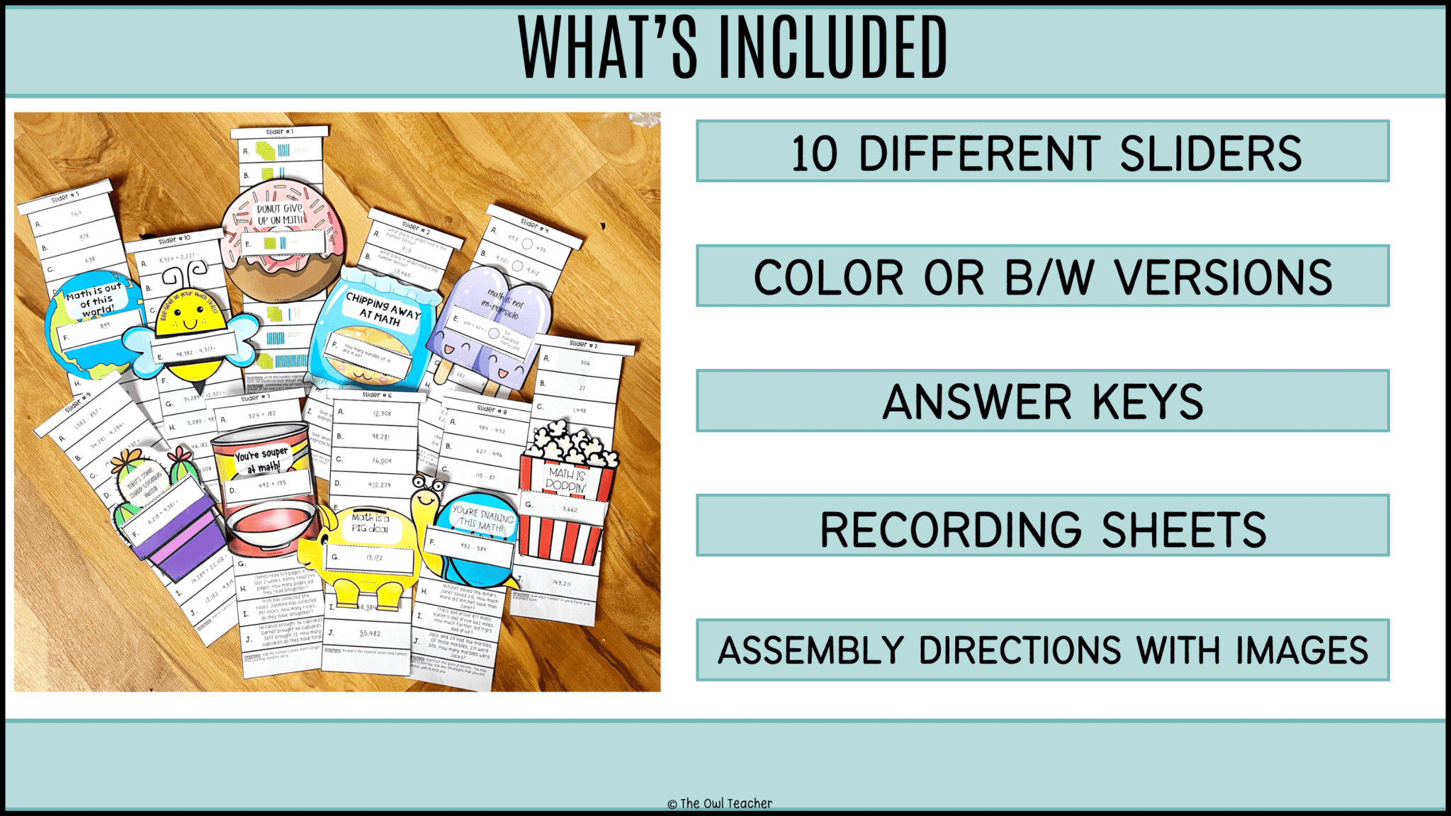 Place Value Rounding Math Sliders