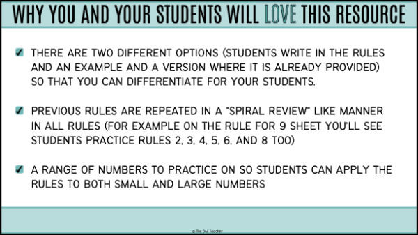 Divisibility Rules Practice Flip Book