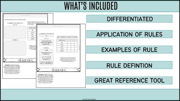 Divisibility Rules Practice Flip Book
