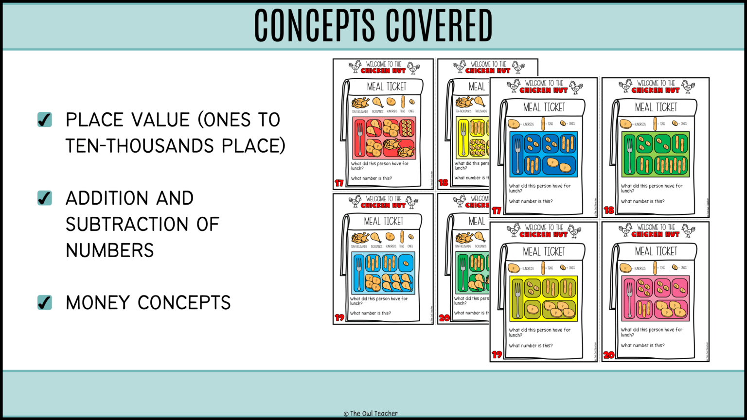 Place Value Chicken Hut Activity - The Owl Teacher
