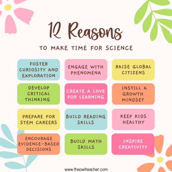 12 Reasons to Make Time for Science TODAY - The Owl Teacher