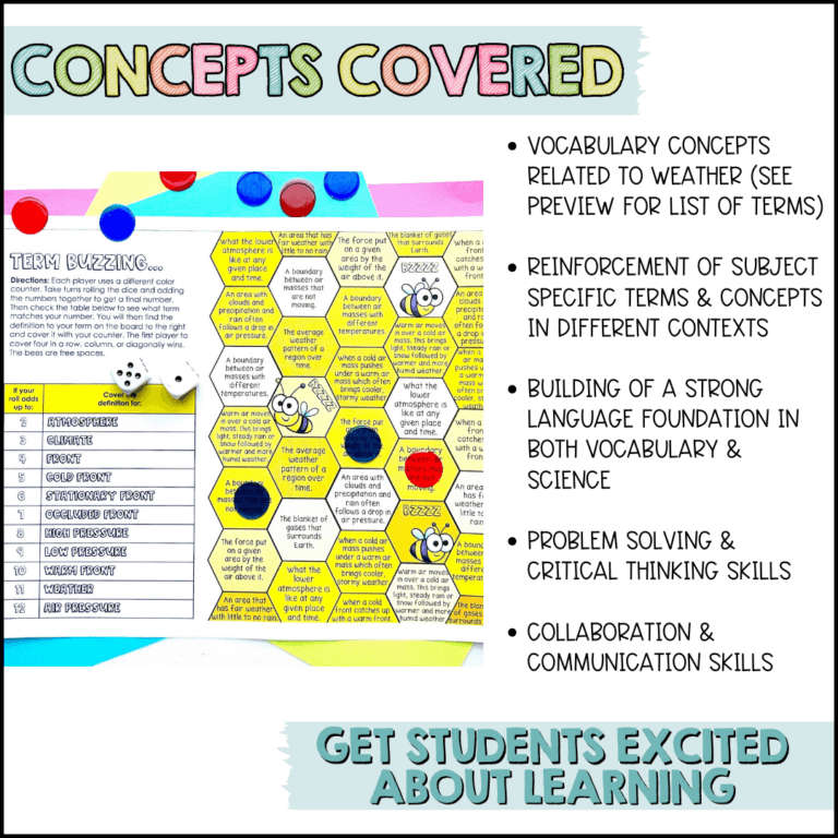 Weather Science Vocabulary Games