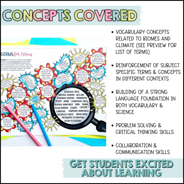 Biomes and Climates Science Vocabulary Games