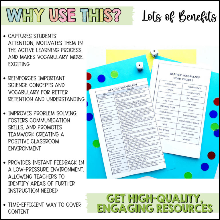 Weather Science Vocabulary Games