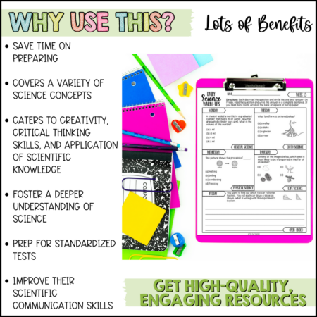 Daily Science Warm-Ups for Science Morning Work