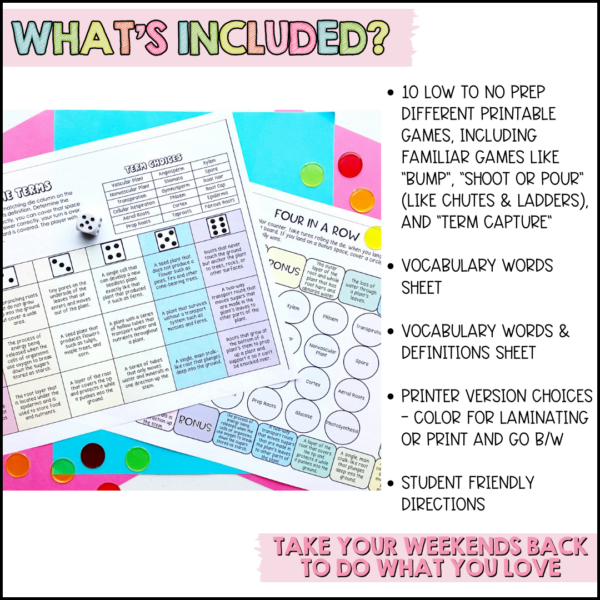 Advanced Plants Vocabulary Games