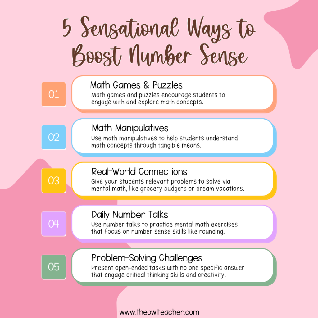 5 Sensational Ways to Boost Number Sense - The Owl Teacher
