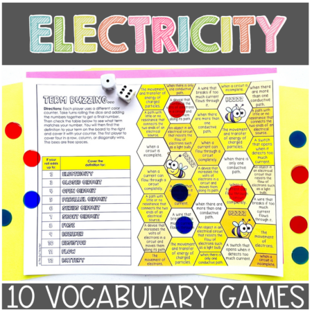 Electricity Science Vocabulary Games