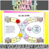 Biomes and Climates Science Vocabulary Games
