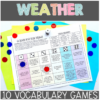 Weather Science Vocabulary Games