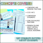 Comparing & Ordering Fractions Math Mystery