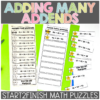 Adding Multiple Addends - Regrouping and Non-Regrouping Math Puzzle