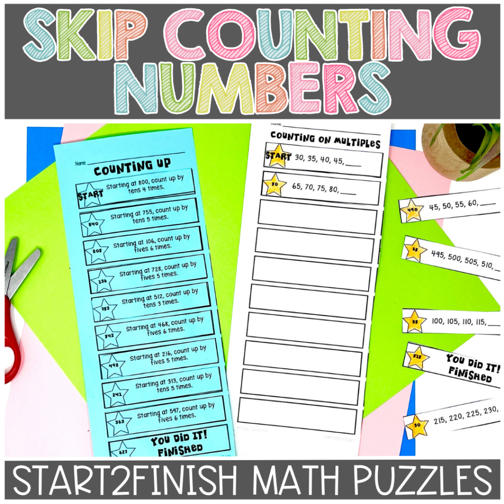 Skip Counting Math Puzzles - Multiples and Nonmultiples Practice Skip Counting Math Puzzles - Multiples and Nonmultiples Practice