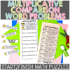 Multiplicative Comparison Word Problems Math Puzzle and Game