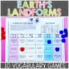 Earth's Landforms Science Vocabulary Games