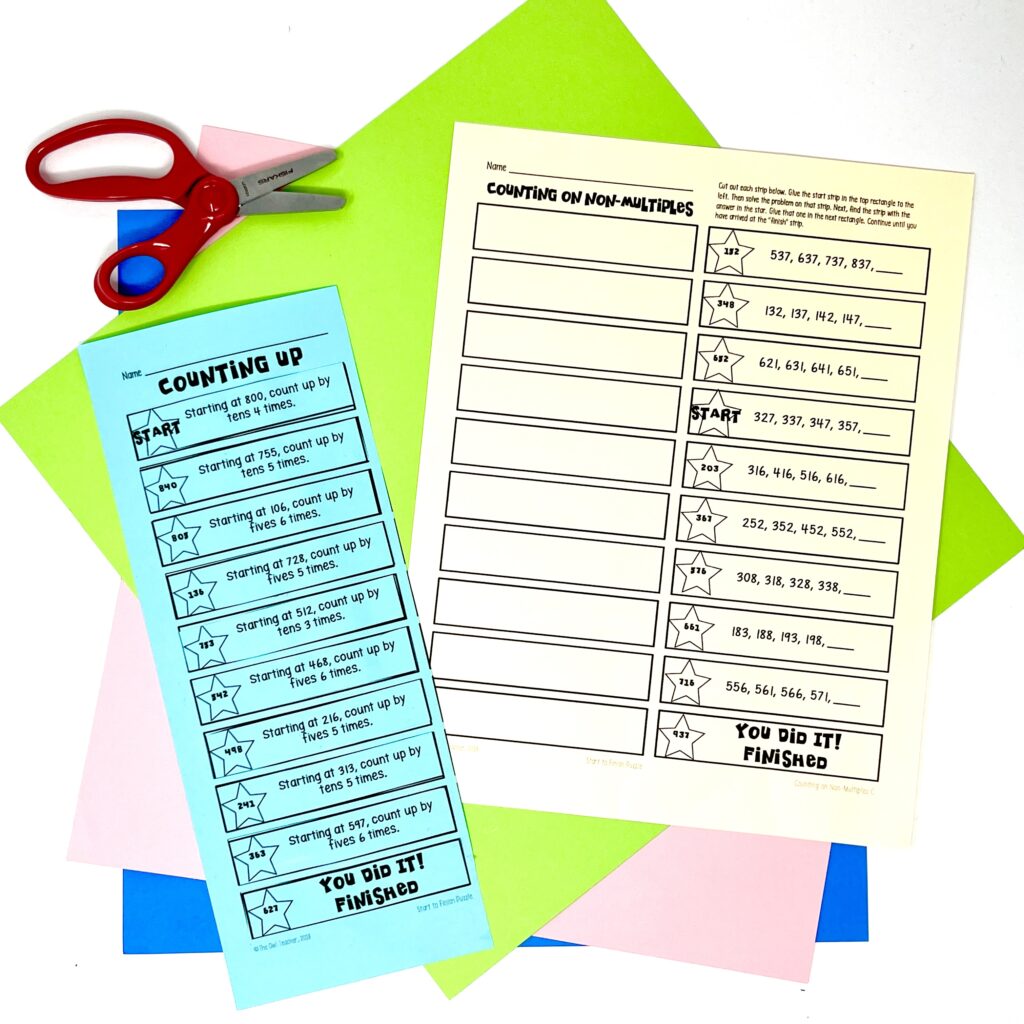 Skip Counting Math Puzzles - Multiples and Nonmultiples Practice