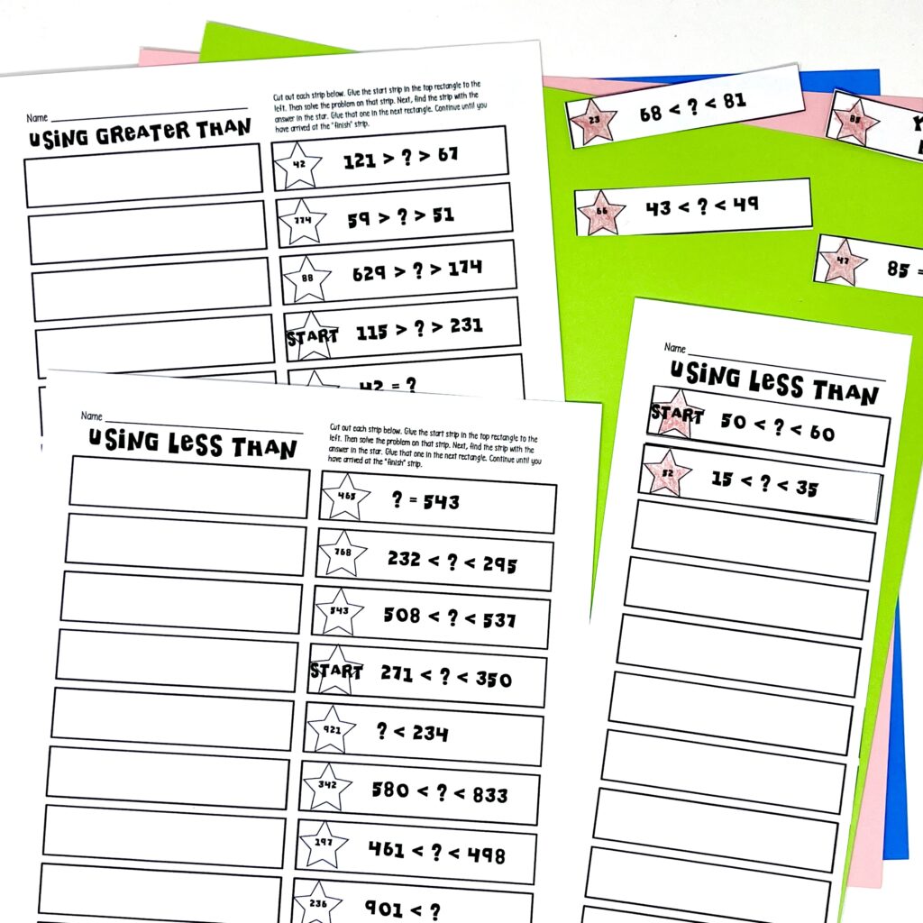 Comparing Two and Three Digit Numbers - Greater Than, Less Than