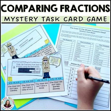 Comparing & Ordering Fractions Math Mystery