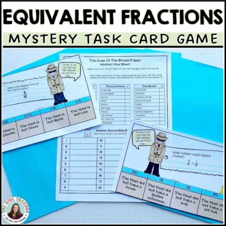 Equivalent Fractions Math Mystery