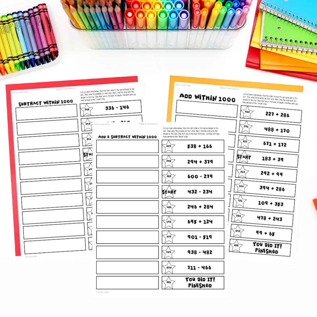 Adding and Subtracting within 1000 - Regrouping and Non-Regrouping