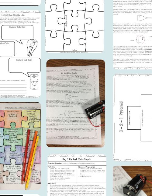 Electricity Unit Freebie - The Owl Teacher